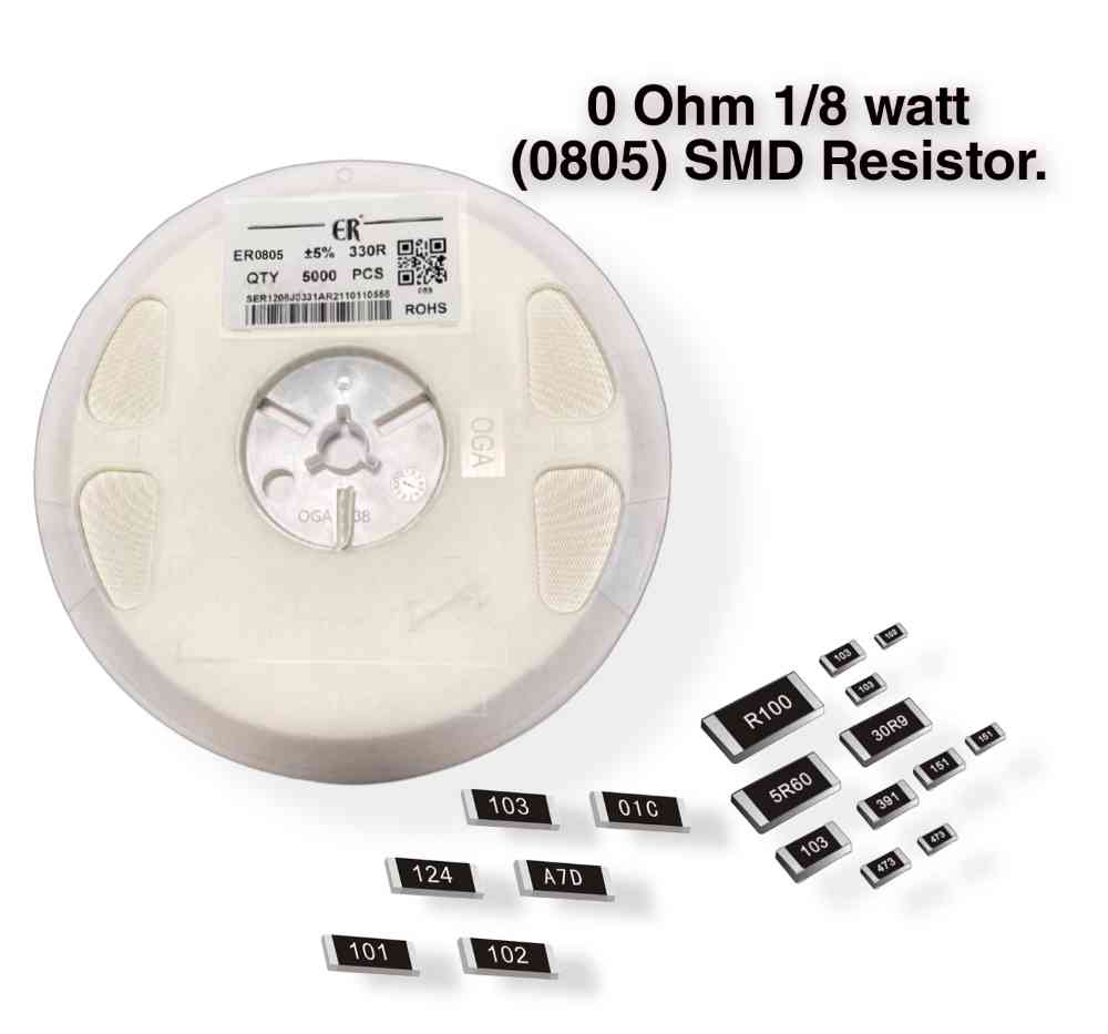0 Ohm (0E) SMD Resistor 0805 - 50PCs